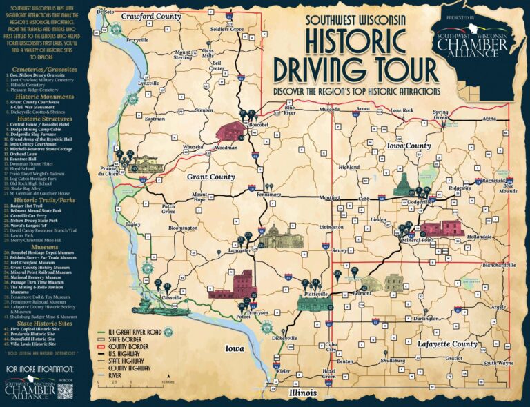 Historic driving tour map - Prairie Du Chien Chamber of Commerce